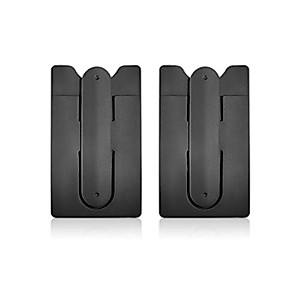 TraderPlus 10 Pcs Cell Phone Card Holder Stick on Wallet with Stand for iPhone, Android & Most Smartphones