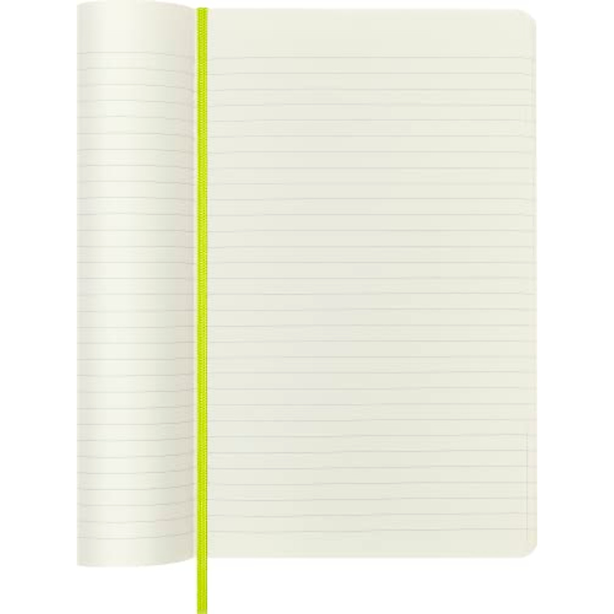 Moleskine Classic Notebook, Soft Cover, Large (5" x 8.25") Ruled/Lined, Lemon Green, 192 Pages