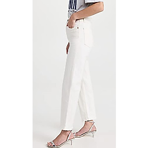 Levi's Women's Premium Ribcage Straight Ankle Jeans, Cloud Over-White, 25