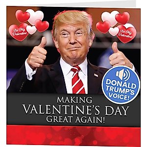 OUR FRIENDLY FOREST Talking Greeting Card - Donald Trump Valentines Card - Funny Valentine's Day Gift for Him or Her Glossy Finish Card with Audio Technology - Includes Envelope
