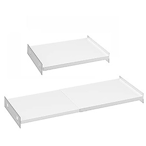 Closet Shelves Organizer Expendable Closet Tension Shelves Heavy Duty Metal DIY Storage Organizer Shelf for Cabinet Wardrobe Cupboard Kitchen Bedroom,2pack