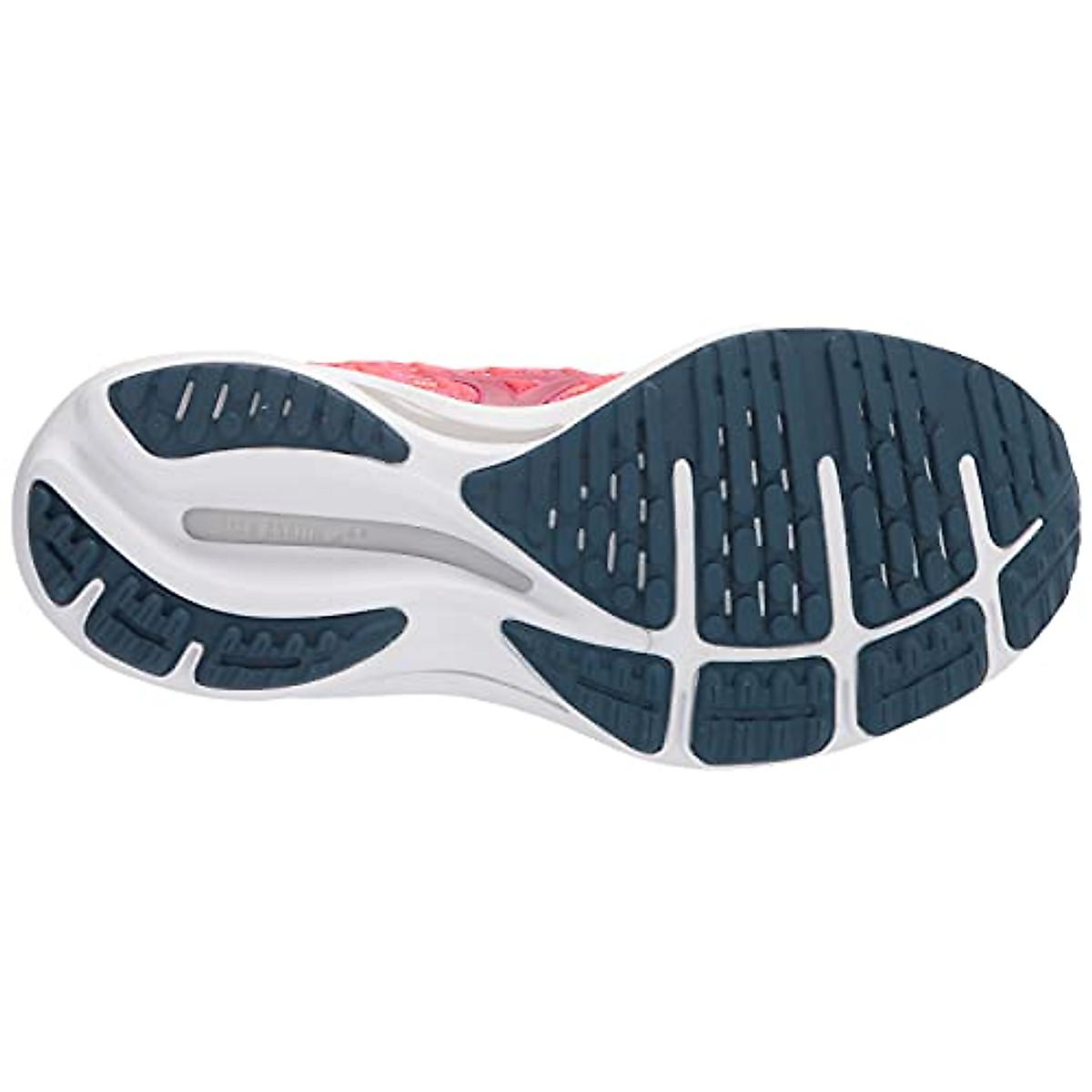 Mizuno Women's Wave Rider 25 WAVEKNIT™ | neutral Support Running Shoe |Eco Friendly Materials | Waveknit- Cayenne/Phlox Pink | US 8.5