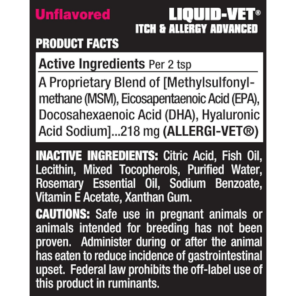 Liquid-Vet by COOL PET Holistics Feline Itch & Allergy Advanced Formula, Plain, 8 oz