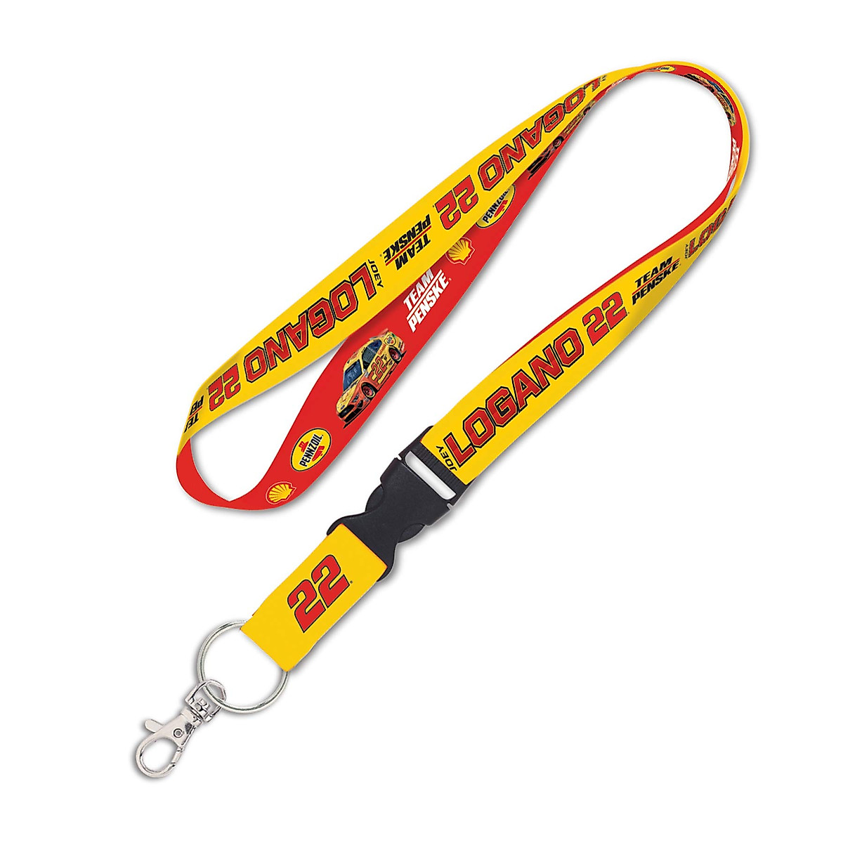 WinCraft NASCAR Penske Racing Joey Logano NASCAR Joey Logano #22 1" Lanyard w/Detachable Buckle, Multi, na, 9903320