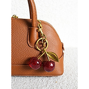 MINKARS Cherry Bag Charm, Cherry Keychain Accessory Purse Charm