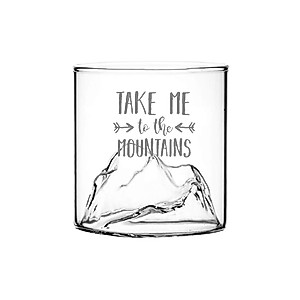 Osci-Fly Take Me To The Mountains Wine Whiskey Glass Shot Tumblers Christmas Gifts