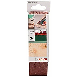 Bosch DIY 2609256186 Sanding Belt 40 x 303 mm 1x G60 / 80/120