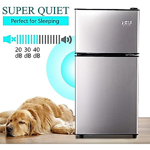 oditton Krib bilng FLS-80-Silver Mini Fridge, Silver