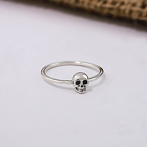 Boma Jewelry Sterling Silver Skull Ring, Size 8