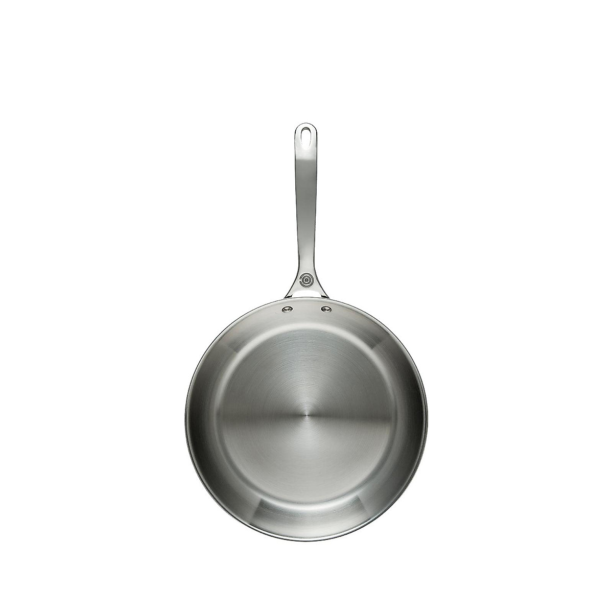 Le Creuset 12 Inch Stainless Steel Frypan Bundle with Glass Lid SS Knob