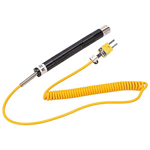 K Type Handheld Outside Thermocouple Probe NR 81531B Straight Shank Thermocouple Probe Replacement 5 Seconds Response -50-500℃