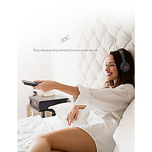 SHARPER IMAGE SHP921 Universal Wireless Headphones For TV, Black