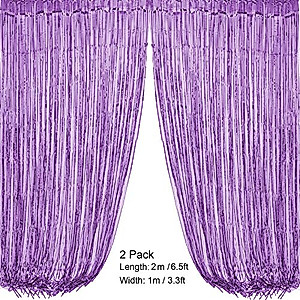 Recosis Birthday Party Decorations, Purple Party Decorations for Boy Girls Men Women Happy Birthday Banner, Curtains Paper Pompoms and Fans Garland Confetti Balloons for Birthday Party Decorations
