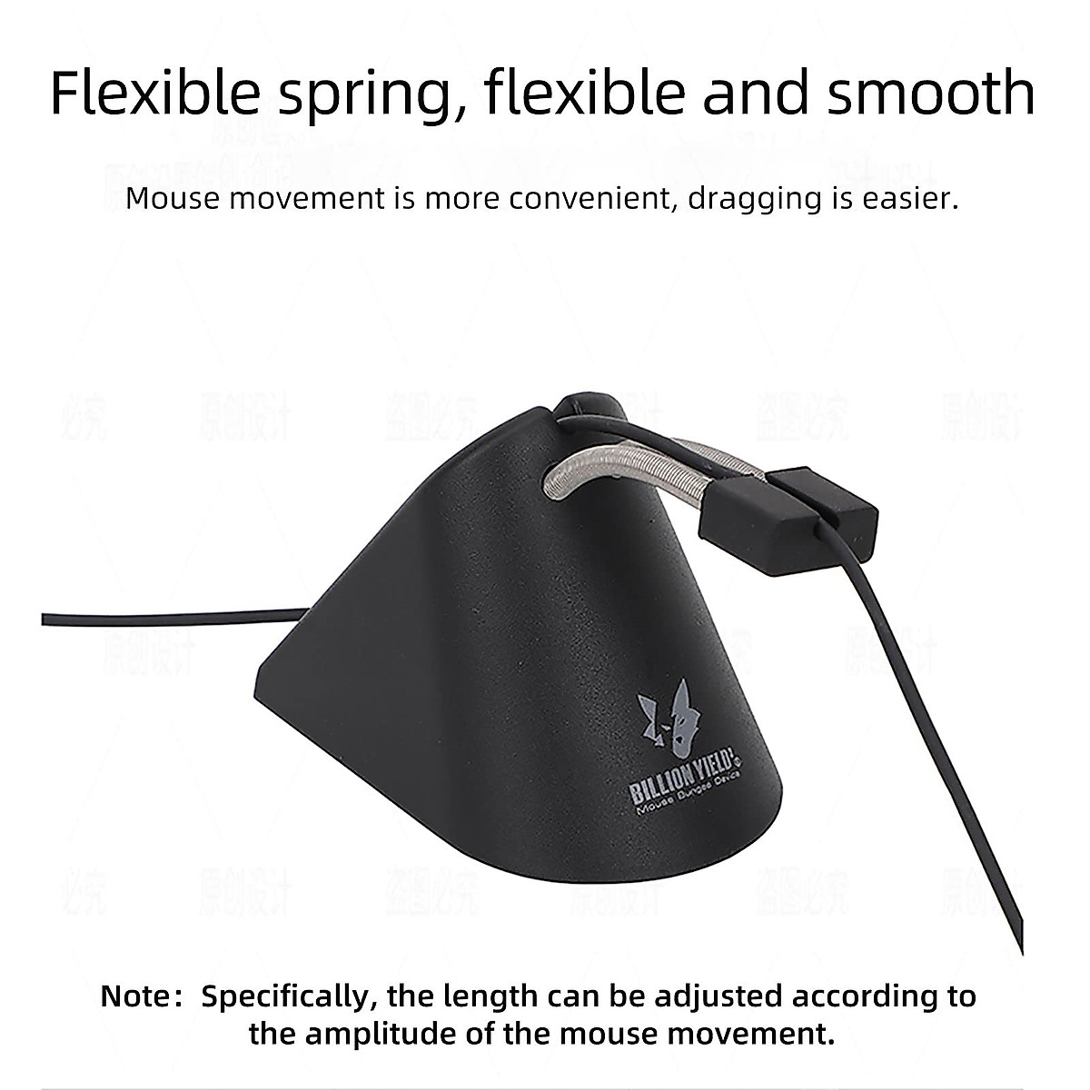 Sisyphy Gaming Mouse Bungee, Mouse Cord Holder and Cable Management Device (Primium Version 360g, Black)