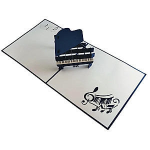 iGifts And Cards Piano Maestro: 3D Pop Up Card for Musicians - 6"x6" Enveloped Melody, Ideal for Recitals & Music Teachers, Notes of Appreciation, Gift for Concert Pianists' Birthday