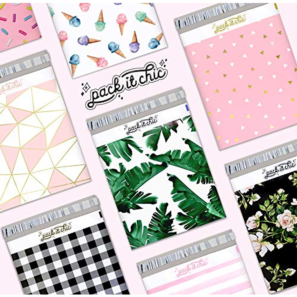 Pack It Chic - 10X13 (100 Pack) California Avocados Poly Mailer Envelope Plastic Custom Mailing & Shipping Bags - Self Seal