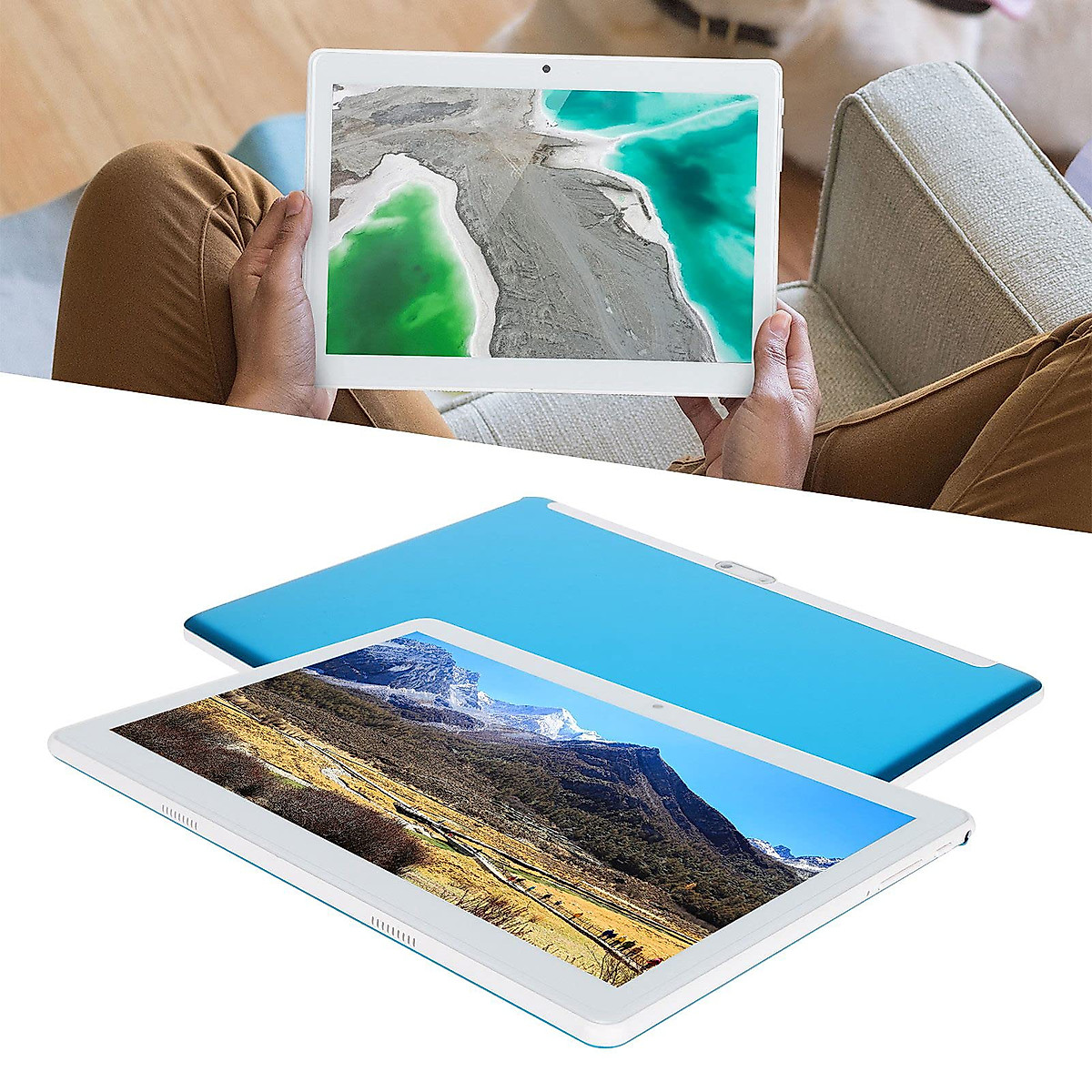 Acogedor 10.1 Tablet PC Touch Control 4G LTE Tablet 2G + 32GB Memory Dual SIM Tablet with 10.1 IPS LCD Screen, Portable Tablet for Study Play Work, 100?240V (US Plug)
