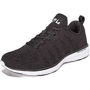 APL: Athletic Propulsion Labs Men's Techloom Pro Running Sneakers, Black/White/Black, 10.5 Medium US