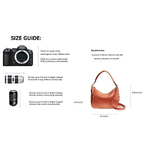 Meliae Camera Bag for Women, DSLR Mirrorless Camera Purse, Leather Shoulder Crossbody Hobo Travel Tote for Photographers (Brown)