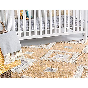 Unique Loom Mesa Collection Geometric, Natural Fibers, Southwestern, Bohemian Area Rug (2' 0 x 3' 0 Rectangular, Yellow/ Ivory)