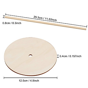 Ponpon 4pcs Wood Donut Stands Bagels Display Holder Reusable Doughnut Dessert Stand for Wedding Birthday Treat Parties