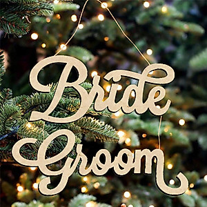 TOYANDONA Bride to be Sign 2pcs Wood Sign Letter Wall Hanging Decoration Wedding Photo Booth Prop