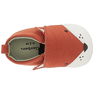 Gerber Baby Moccasins Crib Shoes Newborn Infant Neutral Boys Girls, Fox Orange, 0 3 Months Unisex