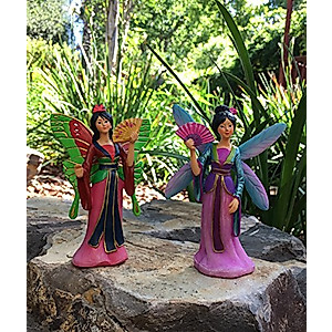 GlitZGlam Fairy Kai The Beautiful Asia Miniature Fairy for Your Fairy Garden/Miniature Garden