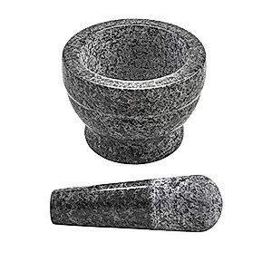 IMUSA USA Small Polished Mortar and Pestle, 3.75”, Granite