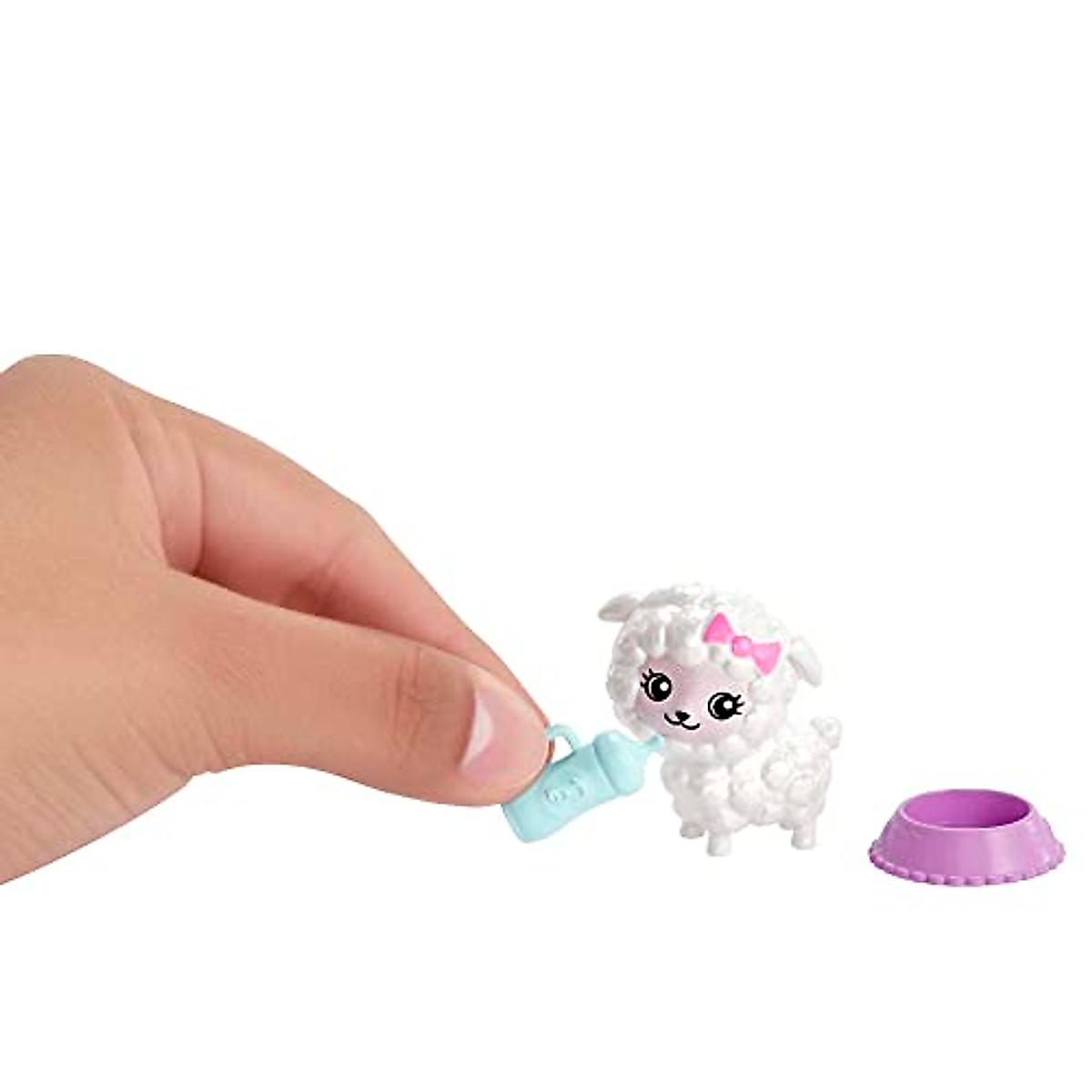 Barbie Skipper Doll and Accessories, Nurturing Playset, Brunette Doll with Fantasy Look, 2 Lambs, Stroller, Crib and Accessories