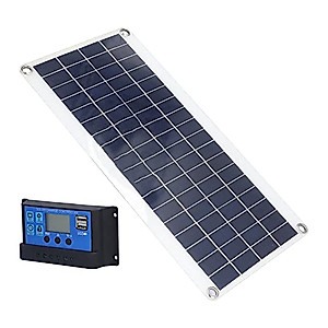 8W Monocrystalline Silicon Solar Panels with 10A Controller Portable Solar Panel Kit for RV Ship Camping 8W Monocrystalline Silicon Solar Panels for Family