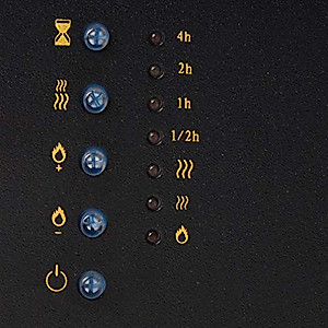 Cambridge Callisto 35" Wall Mounted Electric Fireplace Heater with Realistic Multi-Color Flame and Driftwood Log Display, White Curved Panel Wall Fireplace with Remote Control and Adjustable Heat