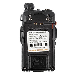 BaoFeng BF-F8+ Dual-Band 136-174/400-520 MHz Two-Way Radio Transceiver- Black