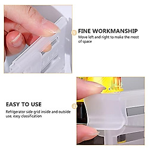 Angoily Fridge Divider 12pcs Refrigerator Door Shelf Bin Clip Retractable Fridge Separators Food Organizer Fridge Accessories for Fridge Storage Bin Box Fridge Drawer Divider