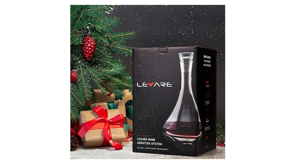 LEVARE Electric Wine Aerator & Decanter Set - Perfectly Age Wine in Minutes