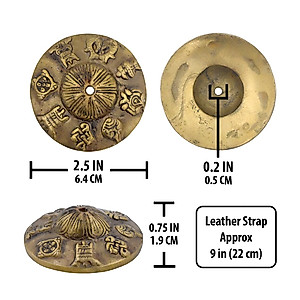 Mudra Crafts Tibetan Tingsha Bells Yoga Chimes - Buddhist Sign Tingsha Cymbals Tibetan Chimes Tibetan Meditation Bells for Meditation - Finger Cymbals Tibetan Bells Chime