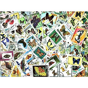 Butterflies on Stamps Collection - 200 Different Stamps