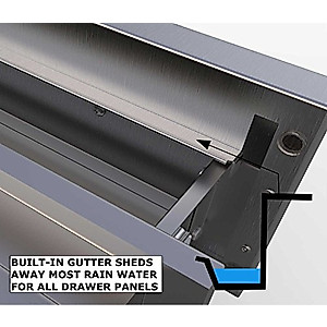 SUNSTONE DE-TRD18 Designer Series Raised Style Single Bin Trash Drawer, 18", Stainless Steel