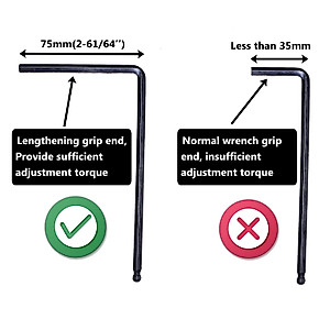 Vencetmat 4mm & 5mm Truss Rod Wrench, Allen Wrench Tool Ball End for Martin Acoustic Guitar Truss Rod Adjustment And Deep or Narrow Truss Adjustment.