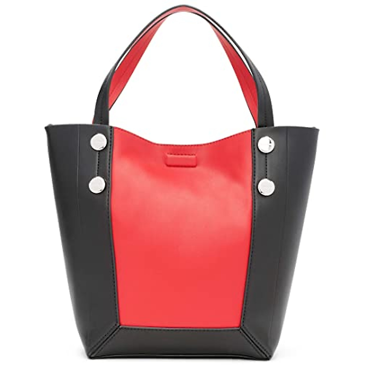 Calvin Klein Quinn North/South Mini Tote Crossbody, Poppy/Black