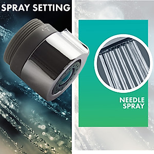 Niagara Conservation N3610CH Tri-Max 1-Spray 0.5-1.5 GPM 1.4-in. Pressure-Compensating Needle-Spray Faucet Aerator Chrome | Bathroom Sink and Kitchen Sink Aerator for Home Improvement