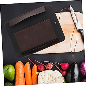 ifundom Roll, Canvas Roll Bag for Chefs, Portable Travel Tool Roll Bag, for Culinary Student, Professional Chef for Men Women for Meat Cleaver