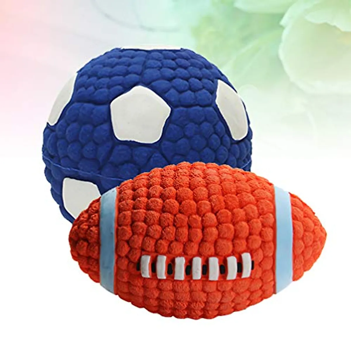 balacoo 2pcs Rugby Dog Toy Dog Squeaky Toys for Aggressive chewers Pet Sound Toy Squeaky Dog Puppy Chew Dog Football Squeaky Toy Dog Toys Puppy Toy Pet Squeaky Toy Molar Indestructible