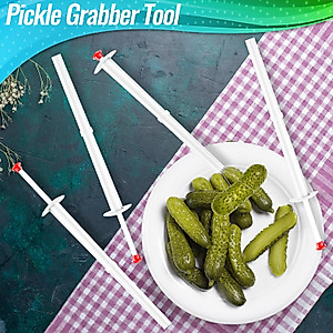 2Pcs Pickle Grabber Tool, Stainless Steel Pickle Picker Grabber, Pickle Pincher Tool for Kitchen Food Olive Pepper