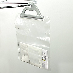 Monaco Hanging Storage Bags, 10-pack of 12 x 9-inch Clear Plastic Bags for Classroom, Library, and Pharmacy Use