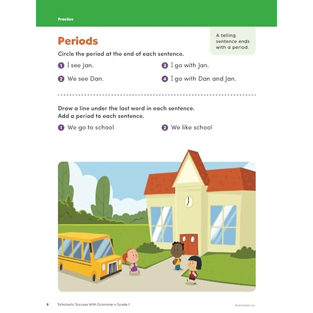 Scholastic Success with Grammar Grade 1 Workbook