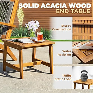 IDZO Reclining Design Heavy Duty 400lbs Capacity Patio Bistro Set 3 Piece Outdoor