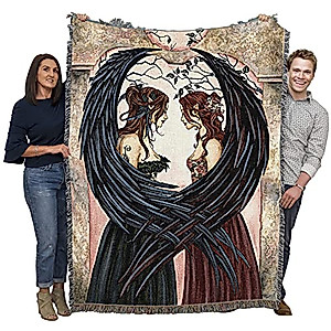 Pure Country Weavers Sisters Fairy Blanket by Amy Brown - Fantasy Gift Tapestry Throw Woven from Cotton - Made in The USA (72x54)