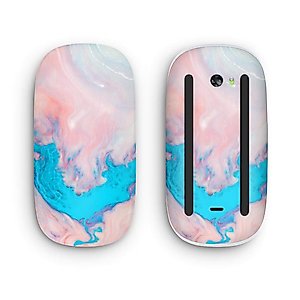 Design Skinz Marbleized Pink and Blue Paradise V322 Vinyl Decal Compatible with The Apple Magic Mouse 2 (Wireless, Rechargable) with Multi-Touch Surface