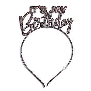 RhinestoneSash Birthday Tiaras UNISEX - Black Multi Sparkle Its My Birthday Headband - Birthday Gifts for Women, Over the Hill Birthday Tiara, Birthday Party Supplies, Decorations (MyBday) BlkMulti